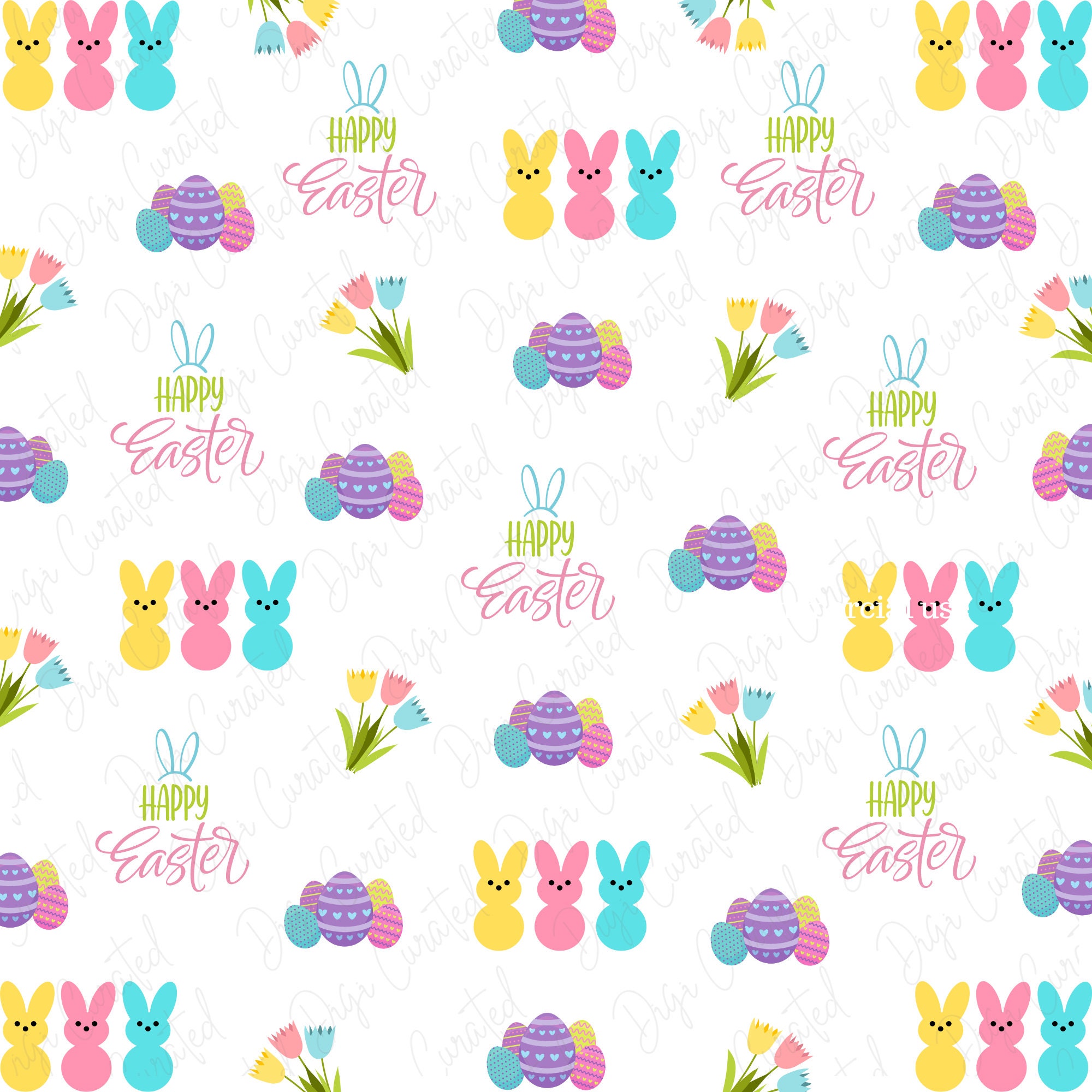 Peeps Digital Paper, Easter Papers, Easter Scrap Book Paper, Easter ...