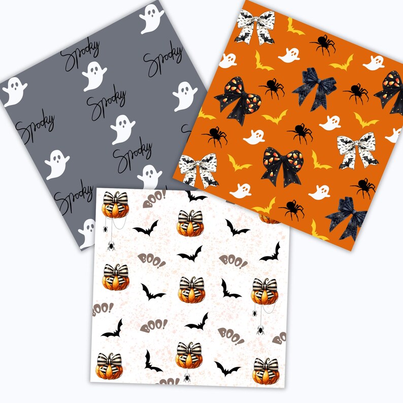 Spooky Season Digital Paper Pack, Halloween Backgrounds, Halloween ...