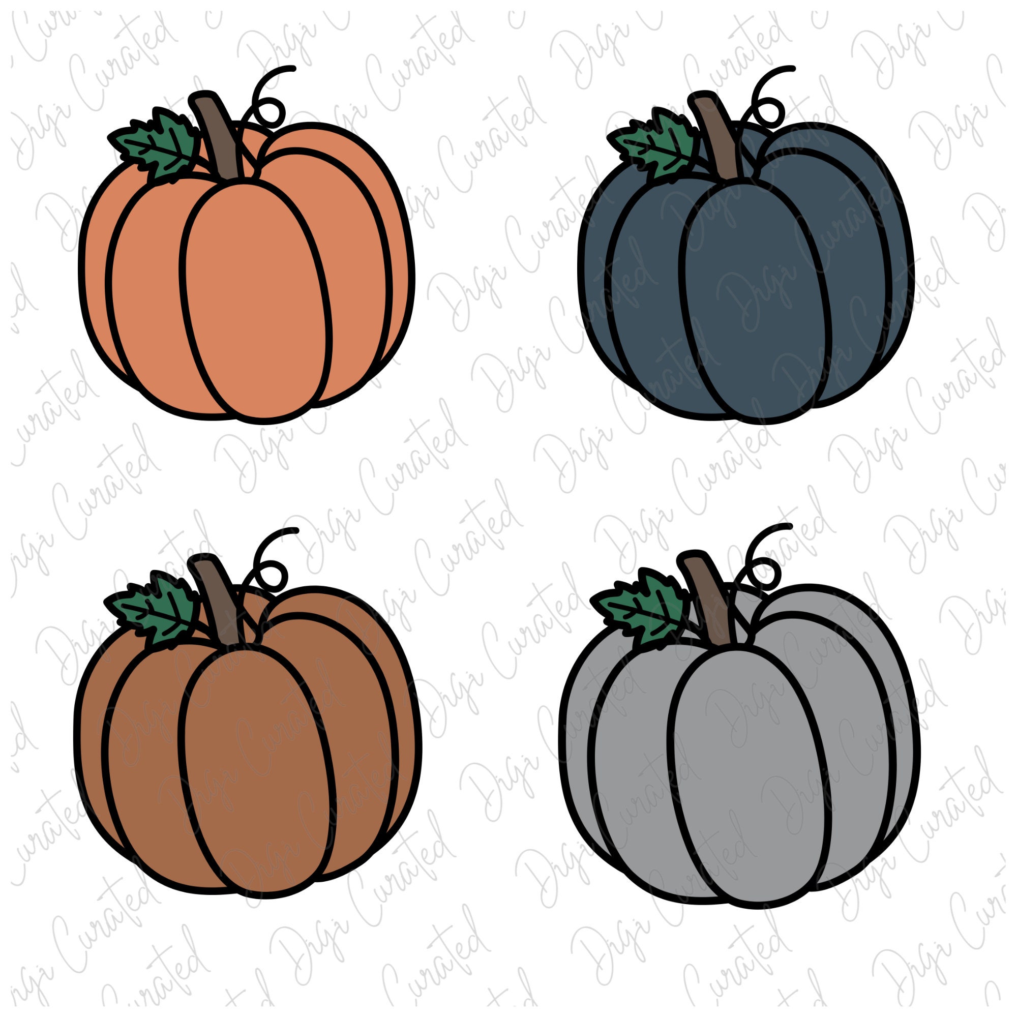 Fall Pumpkin Clip Art, Pumpkin PNG, Autumn Clip Art, Fall PNG, Fall ...
