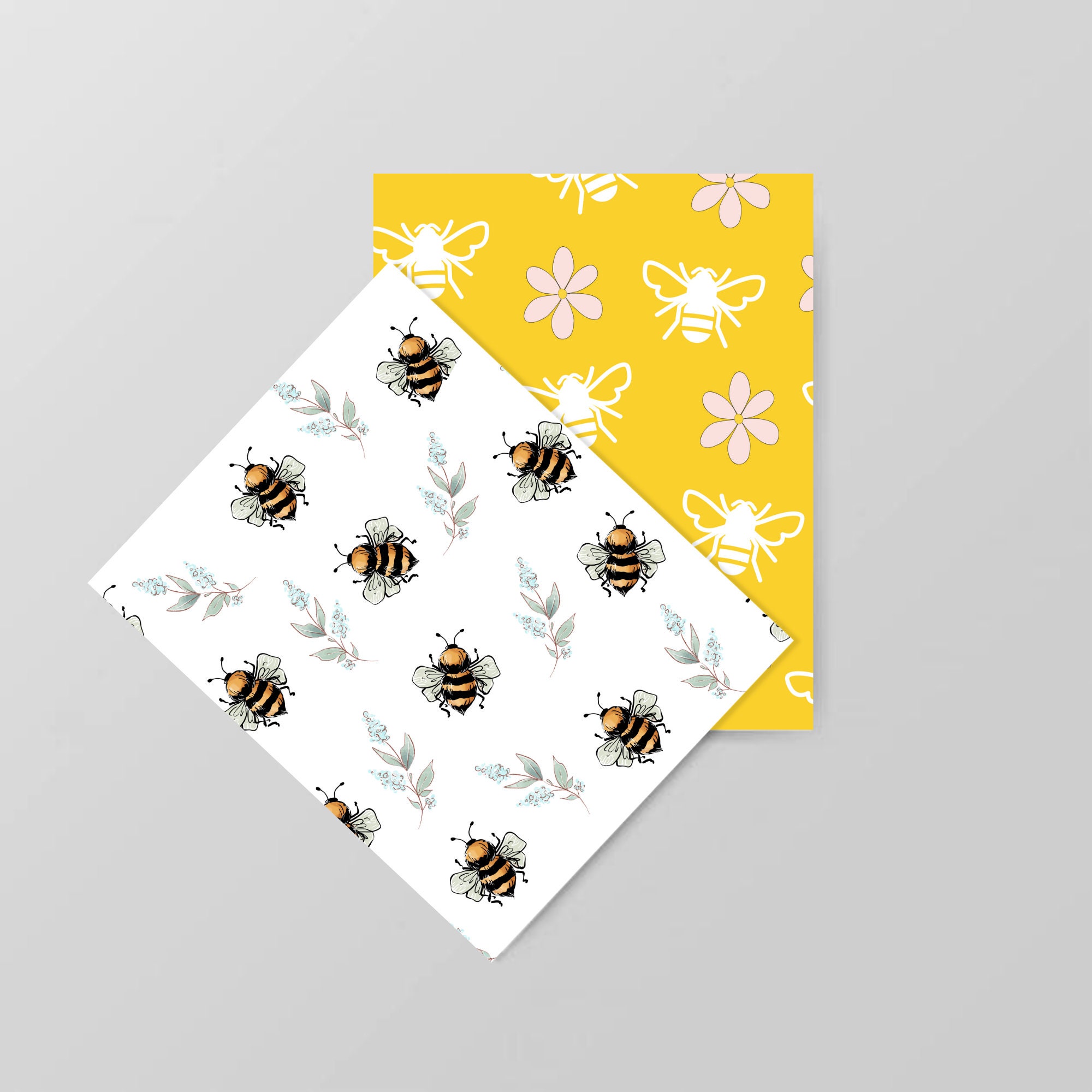 Bumblebee Digital Paper Pack, Daisy Clip Art, Sunflowers, Summer ...