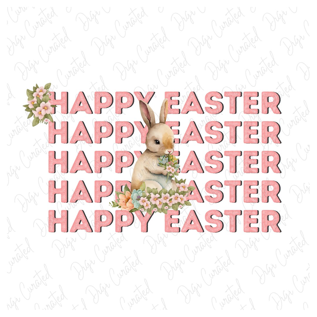 Happy Easter Bunny PNG, Happy Easter PNG, Sublimation Downloads ...