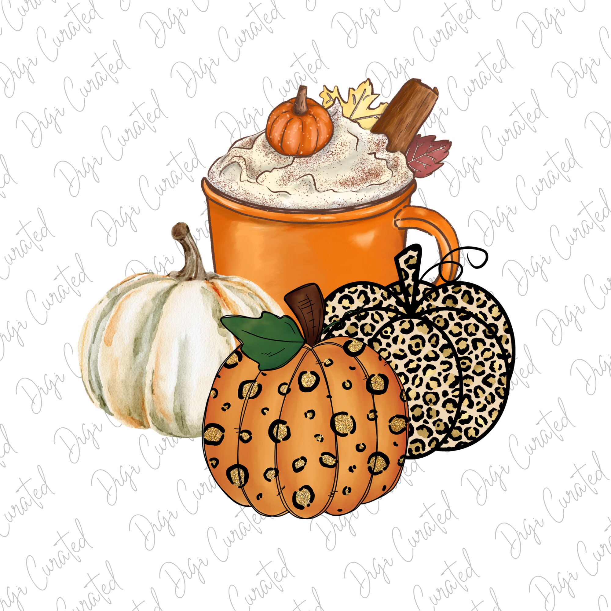 Pumkin Spice Fall Clip Art, Digital Download, Autumn Pumpkins, Fall ...