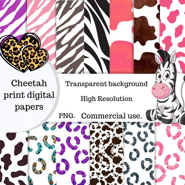 Animal Print Papers - Etsy