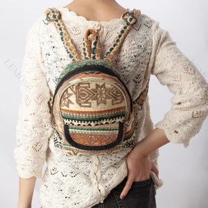Mini Embriodered Backpack for Women, Small Boho-hippie Backpack Purse ...