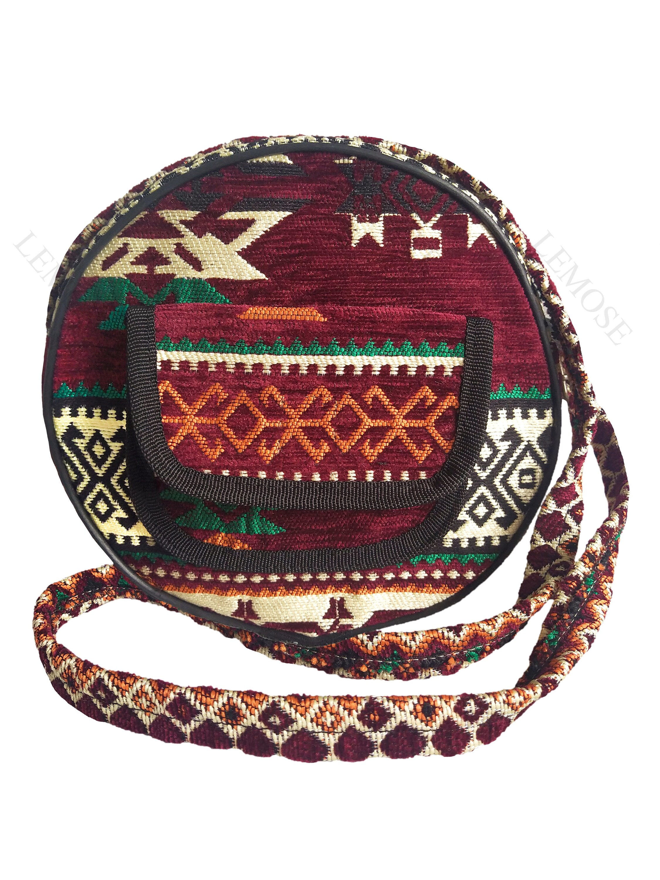 Round Crossbody Bag for Women Ethnic Embroidered Bag Turkish - Etsy
