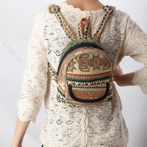Mini Embriodered Backpack for Women, Small Boho-hippie Backpack Purse ...