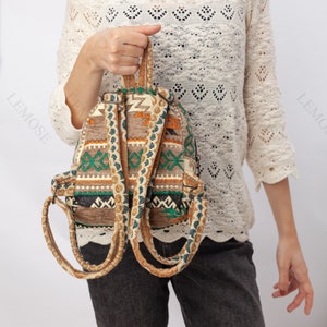 Mini Embriodered Backpack for Women, Small Boho-hippie Backpack Purse ...