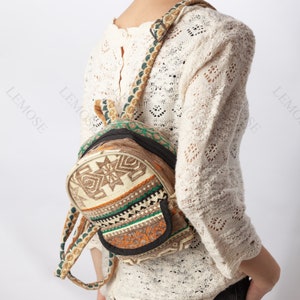 Mini Embriodered Backpack for Women, Small Boho-hippie Backpack Purse ...