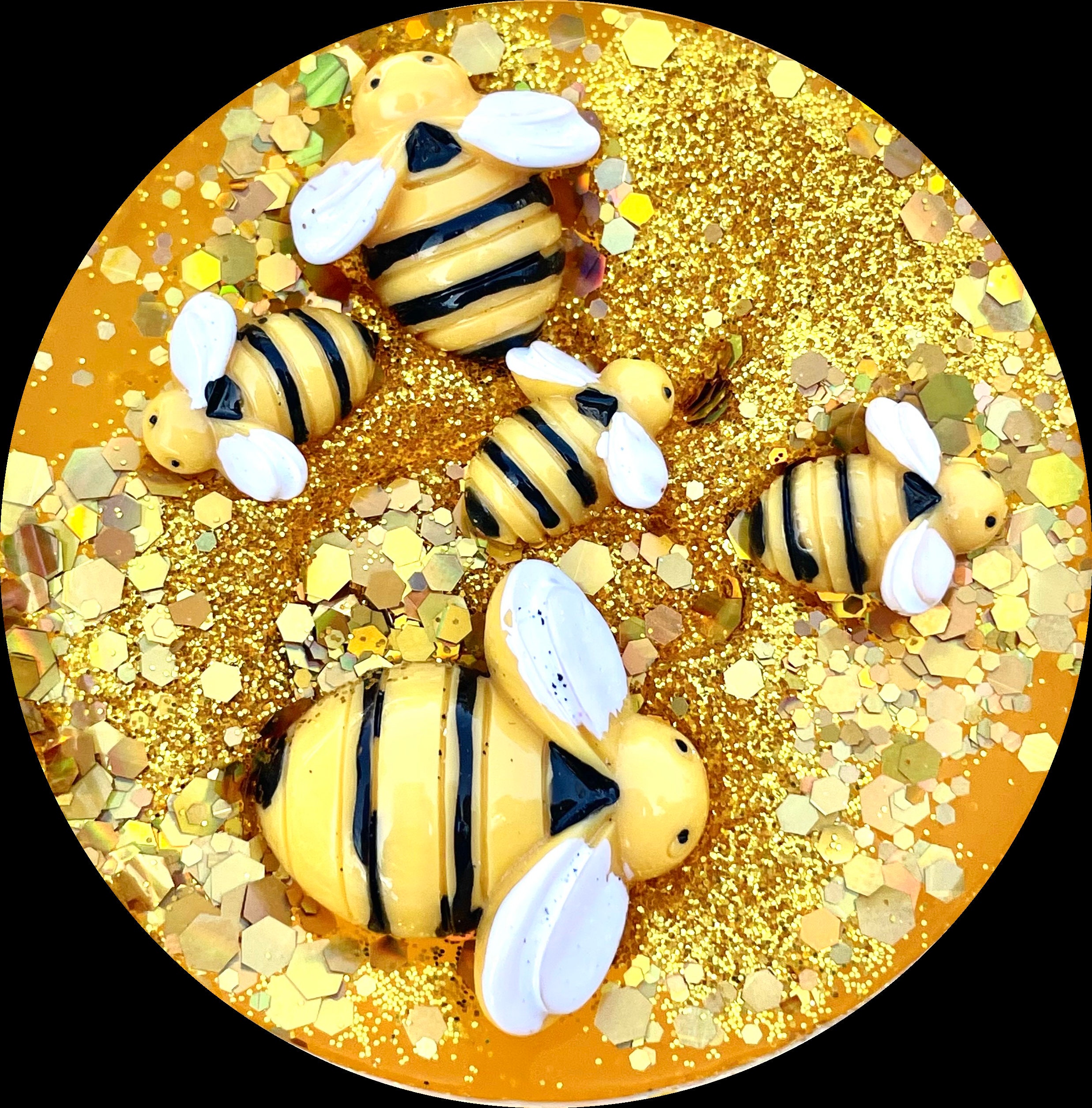 Honey Bee Tree Clear Yellow Slime With 6 Inch Honey Pot Dipper ~ Bumble ...