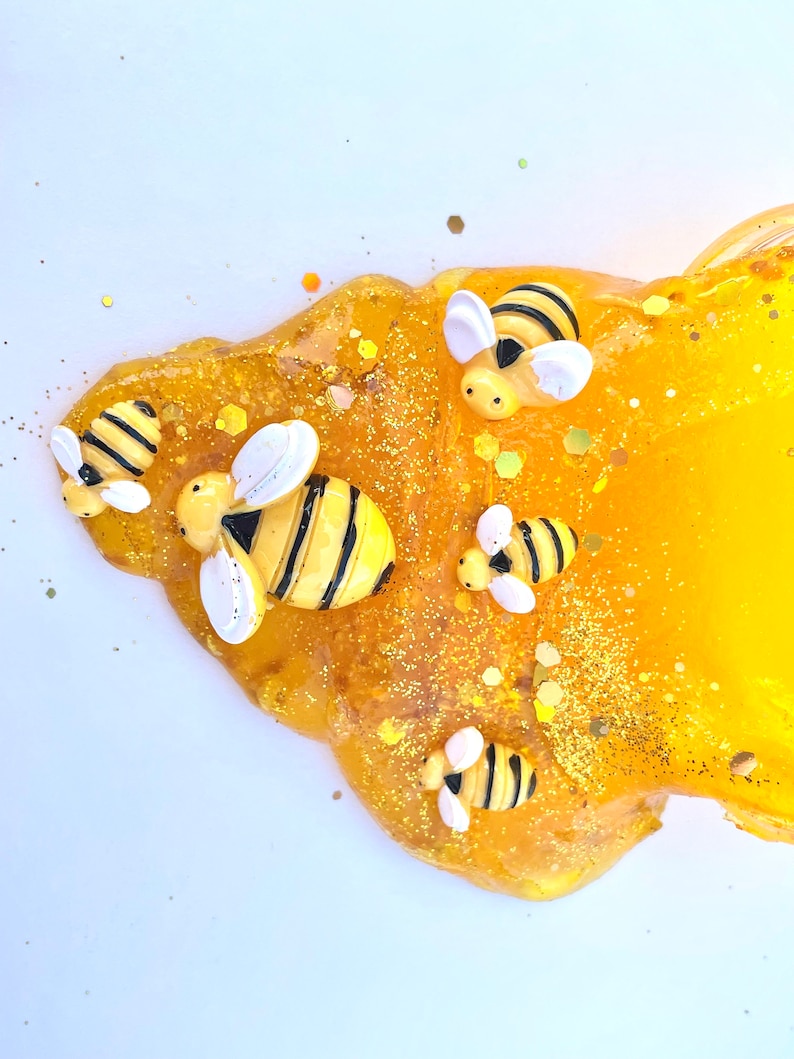 Honey Bee Tree Clear Yellow Slime With 6 Inch Honey Pot Dipper - Etsy UK