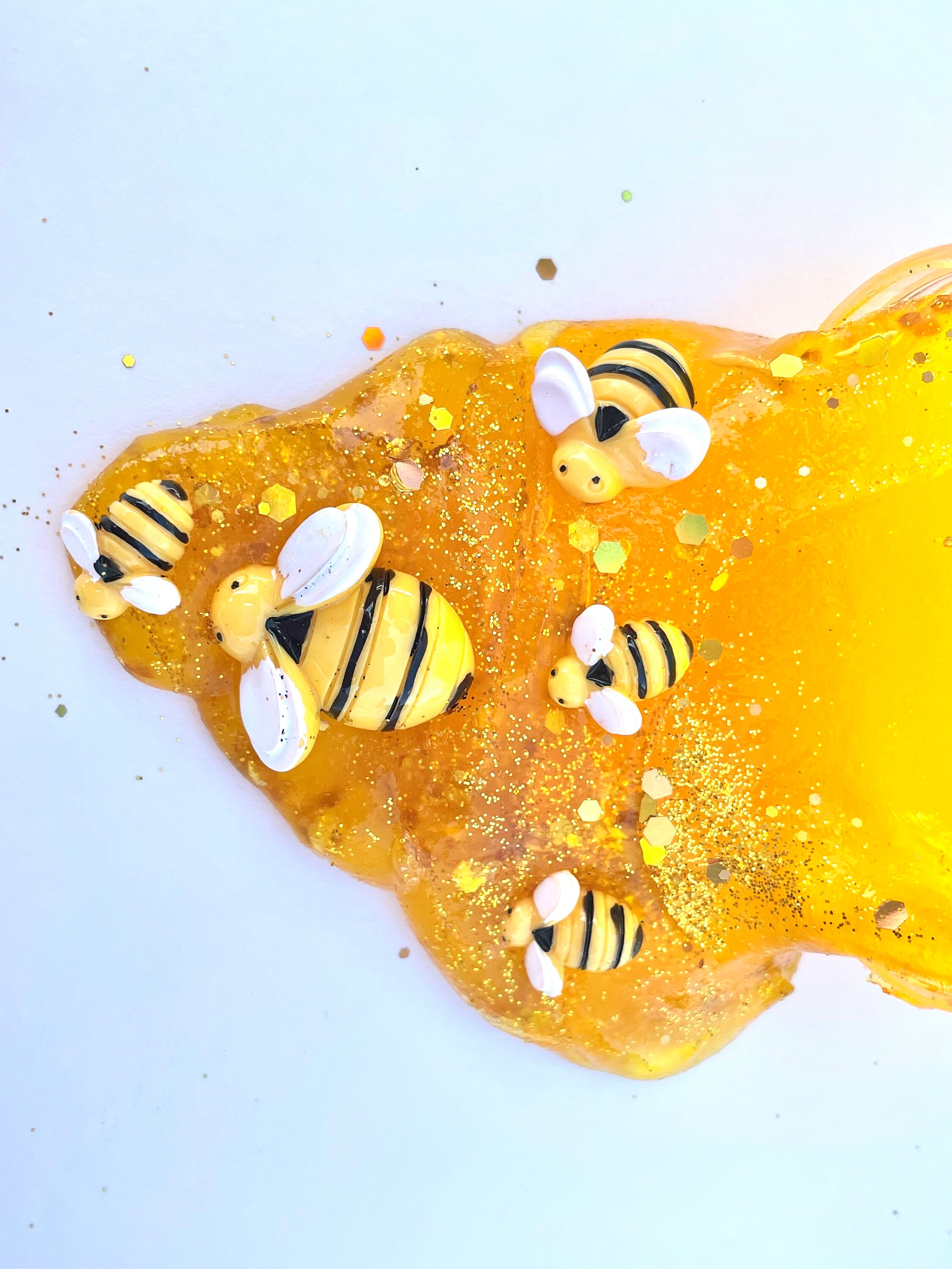 Honey Bee Tree Clear Yellow Slime With 6 Inch Honey Pot Dipper ~ Bumble ...