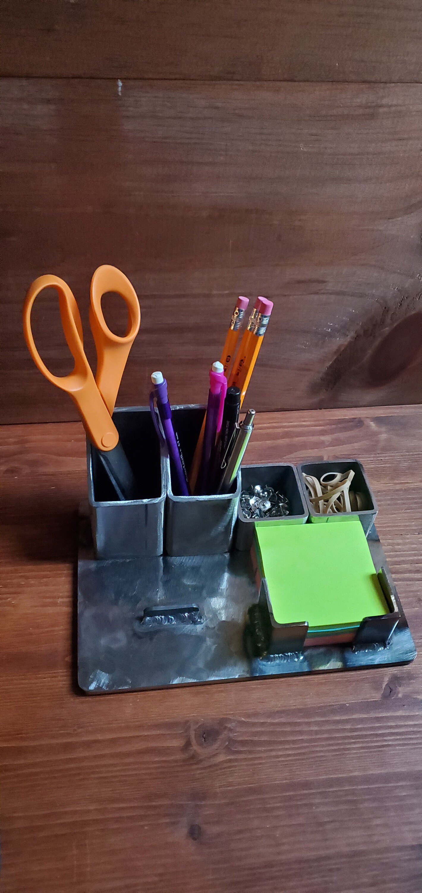 Desk Organizer : Post-it Note Holder Pen Storage - Etsy