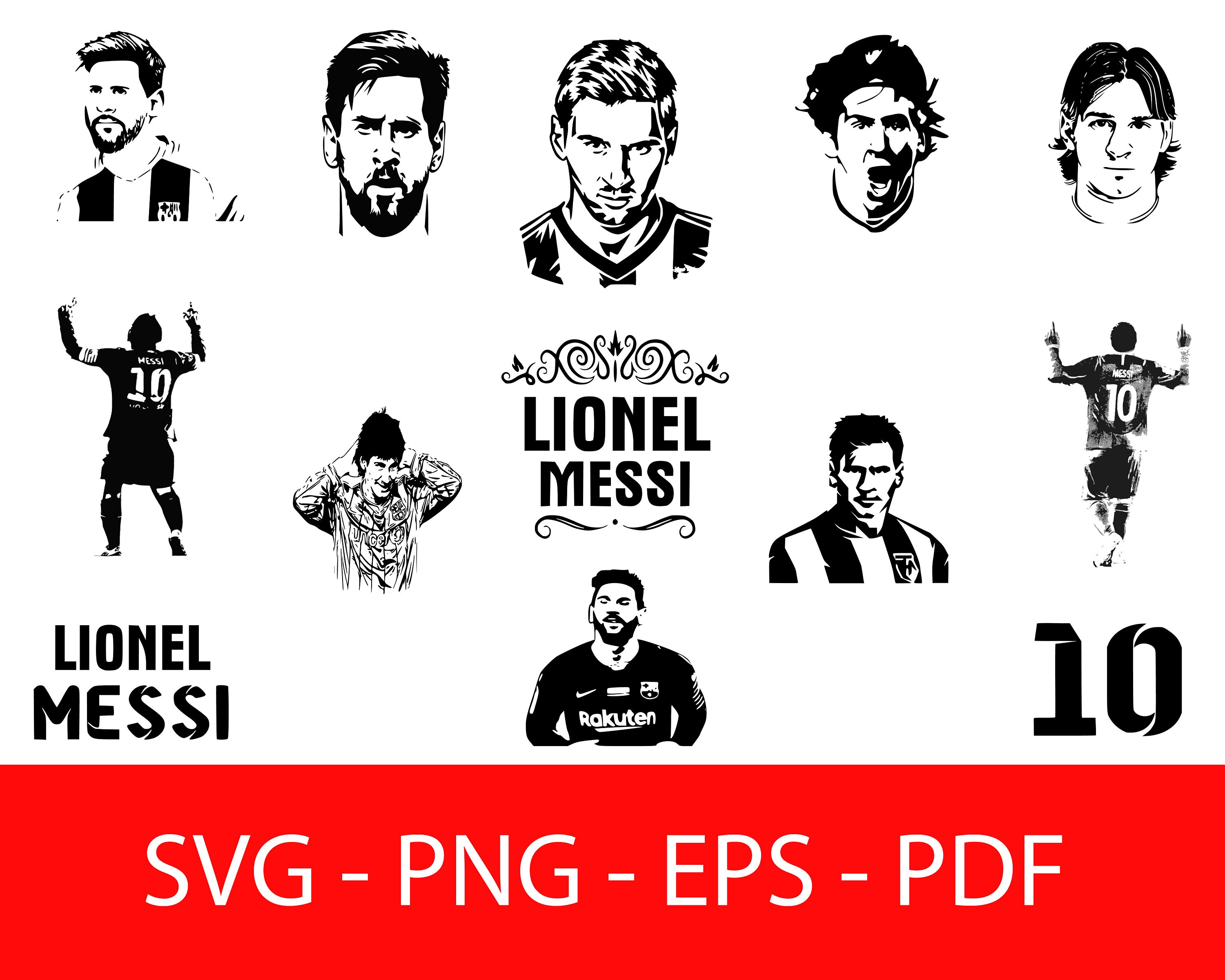 Lionel messi bundle svg messi logo svg messi cutfile messi | Etsy