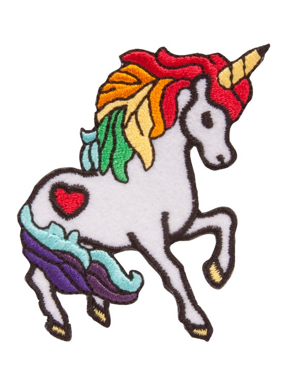 Rainbow Unicorn Patch - Etsy