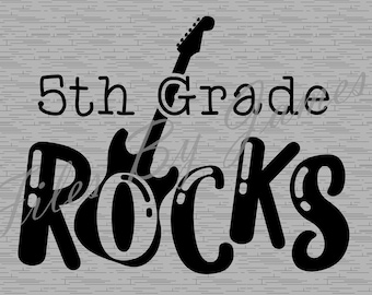 5th Grade Rocks Svg - Etsy