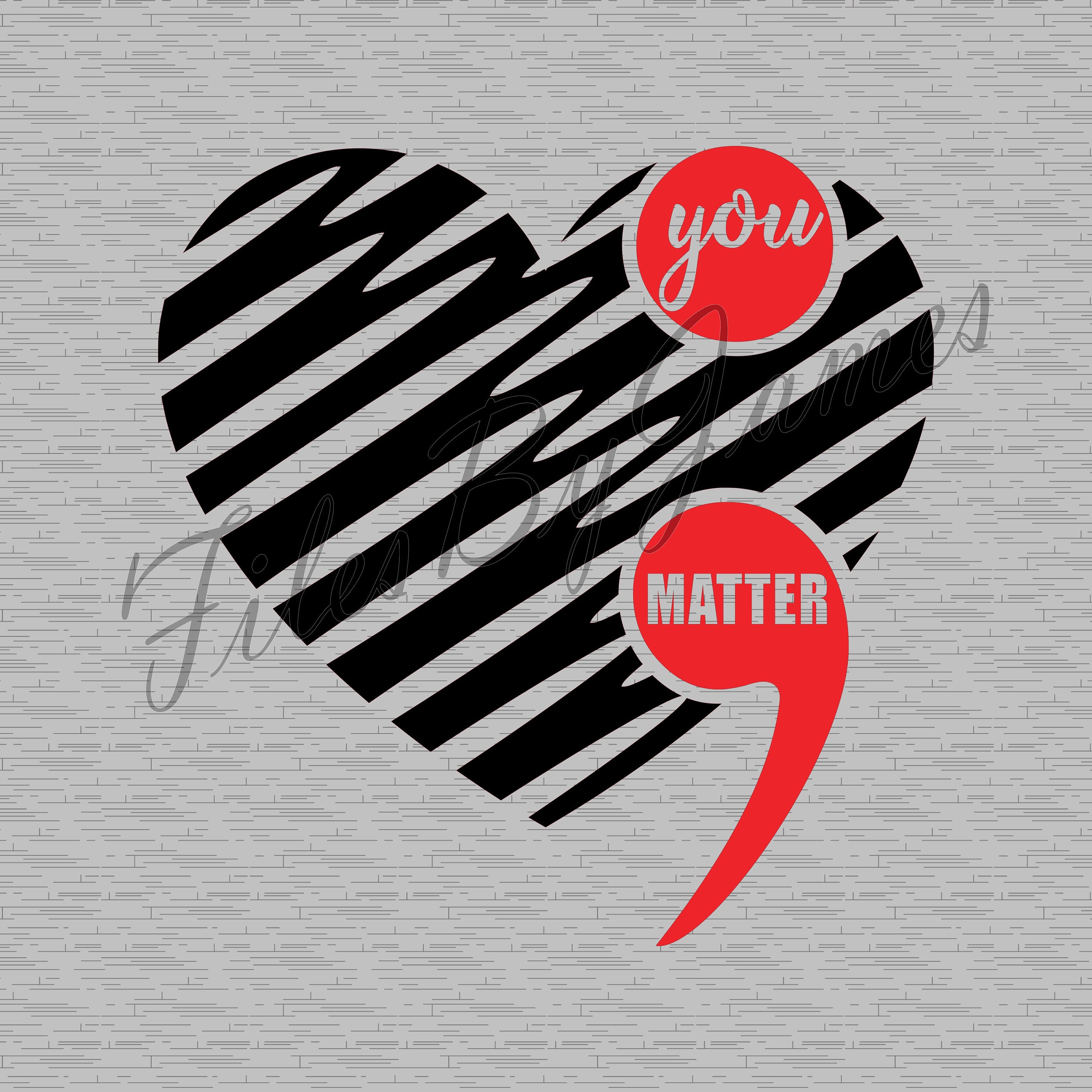 You Matter Scribble Heart Semicolon Suicide Awareness SVG Cut File Your ...