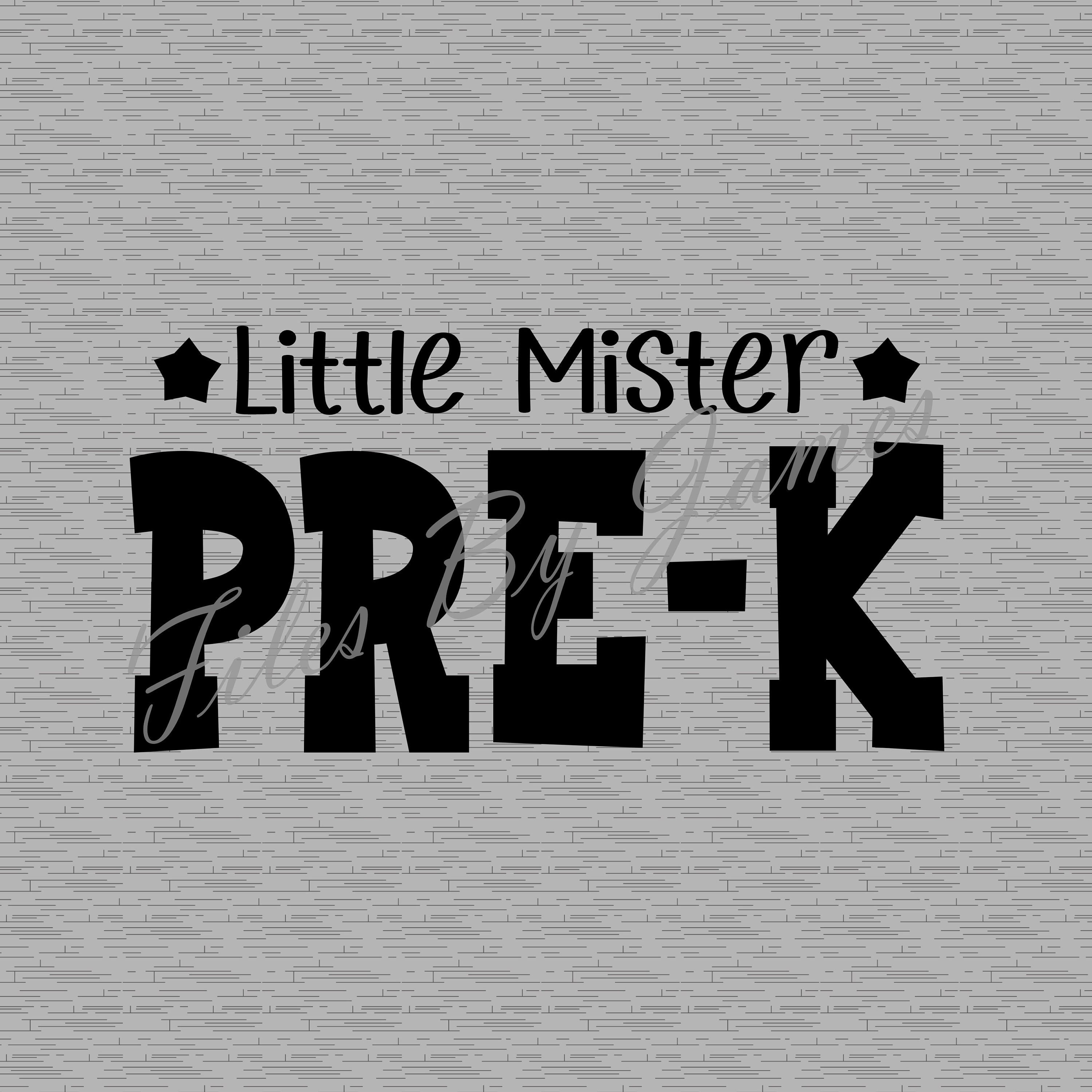 Little Mister Mr Pre-k Prek Shirt Design Preschool SVG Elementary Kid ...