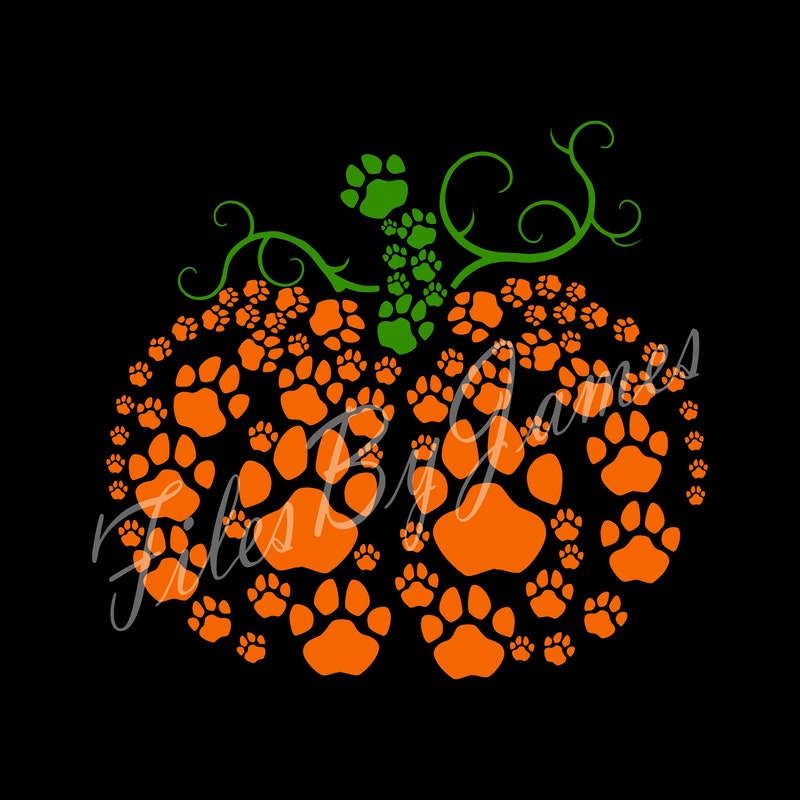 Paw Print Pumpkin Stencil - Etsy