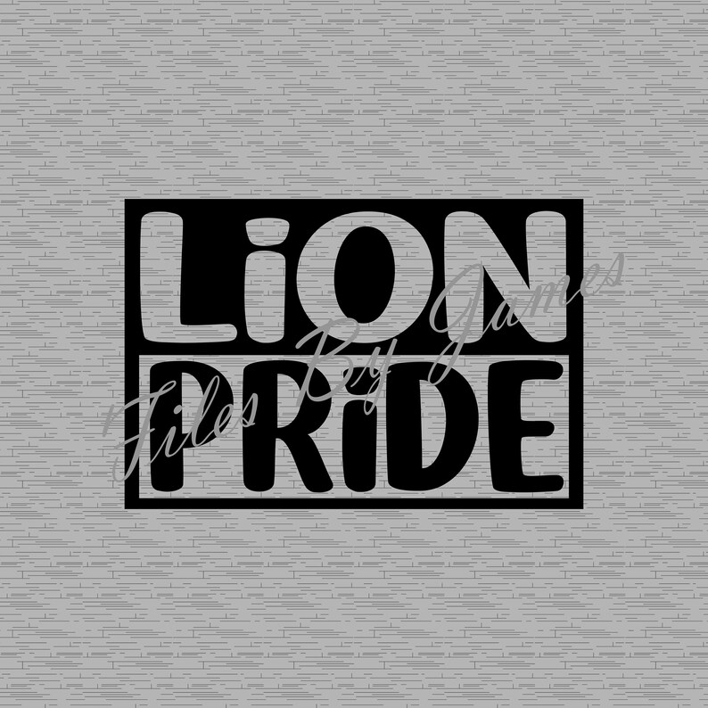 Lion Pride Mascot School Shirt Design SVG File Design Back to School ...
