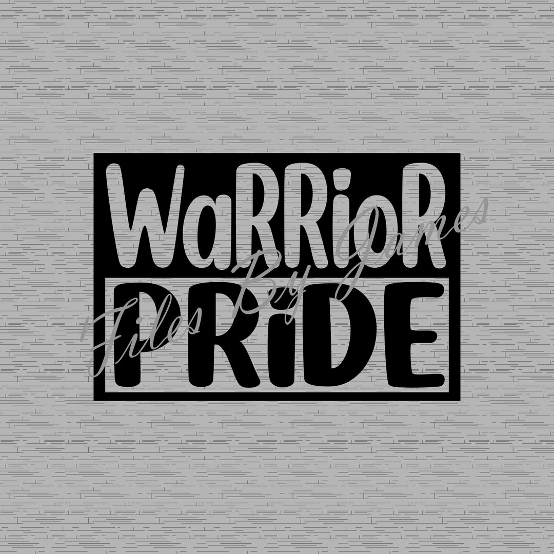 Warrior Pride Mascot School Shirt Design SVG File Design Back to School ...