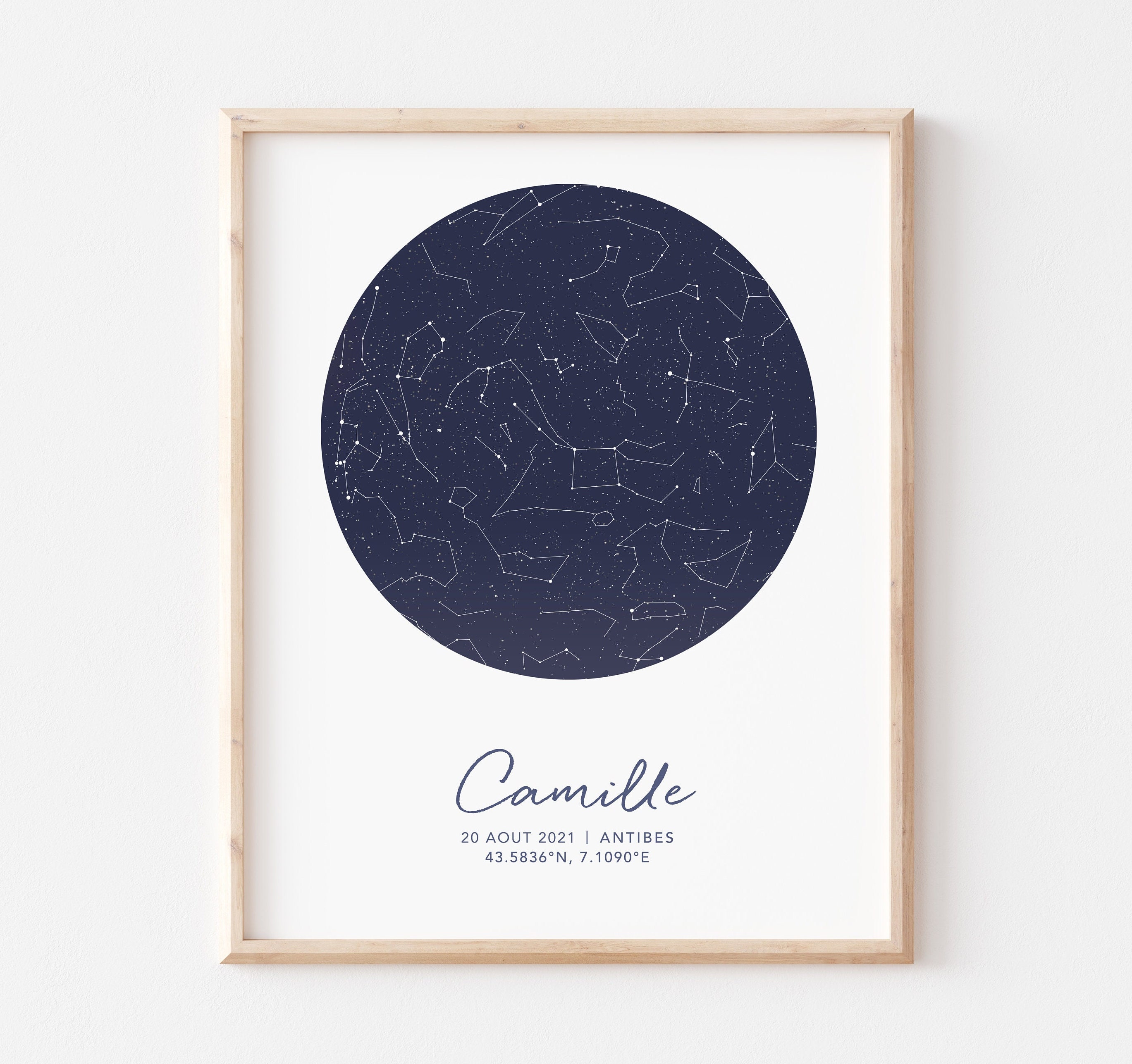 Personalized Constellation Map in PDF, Children's Room Decoration ...