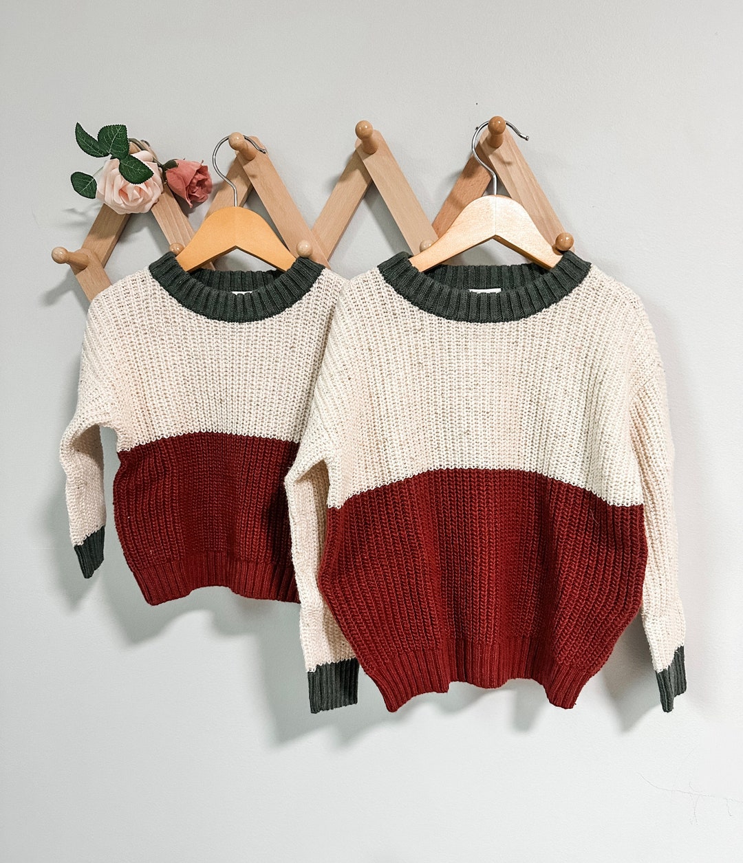 Customizable Holiday Sweater | Custom Colorblock Sweater - Etsy