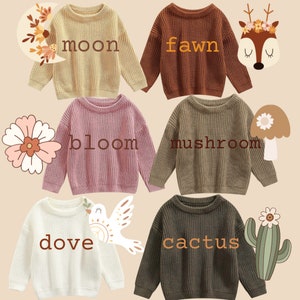 Custom Baby and Toddler Sweater | Fall Sweater | Embroidered Sweater ...