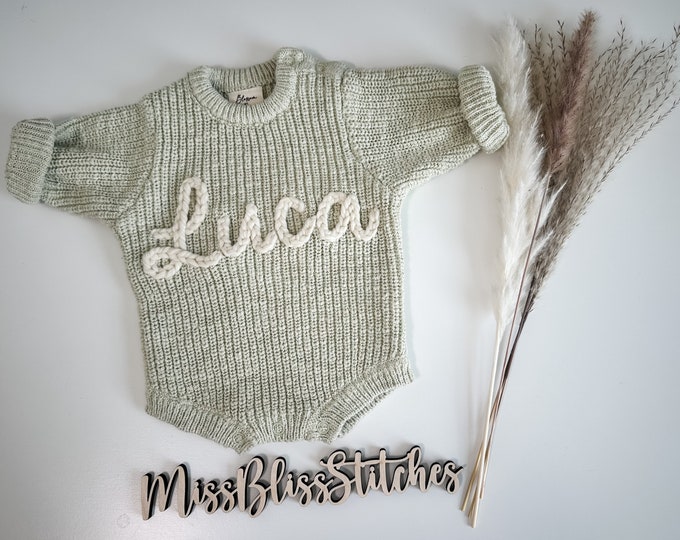 Newborn Baby Romper Newborn Knit Romper Chunky Knit Romper Baby ...