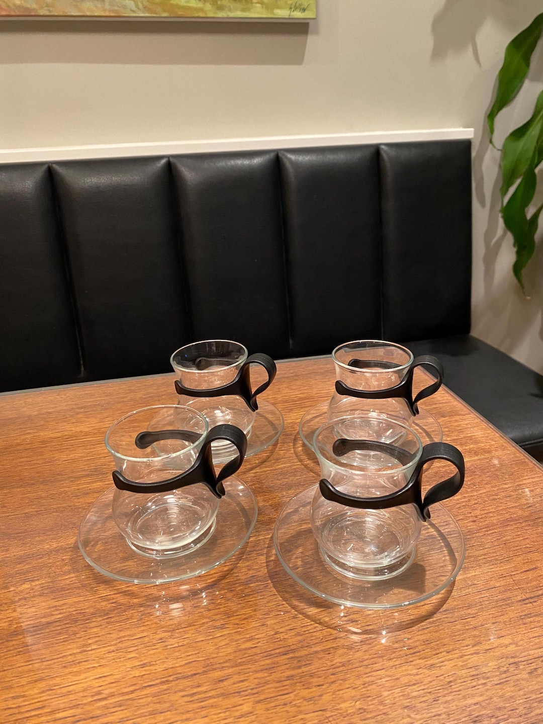 Set of 4 Bodum Cup and Saucer / Set of 4 Bodum Expresso Cup and Saucer ...