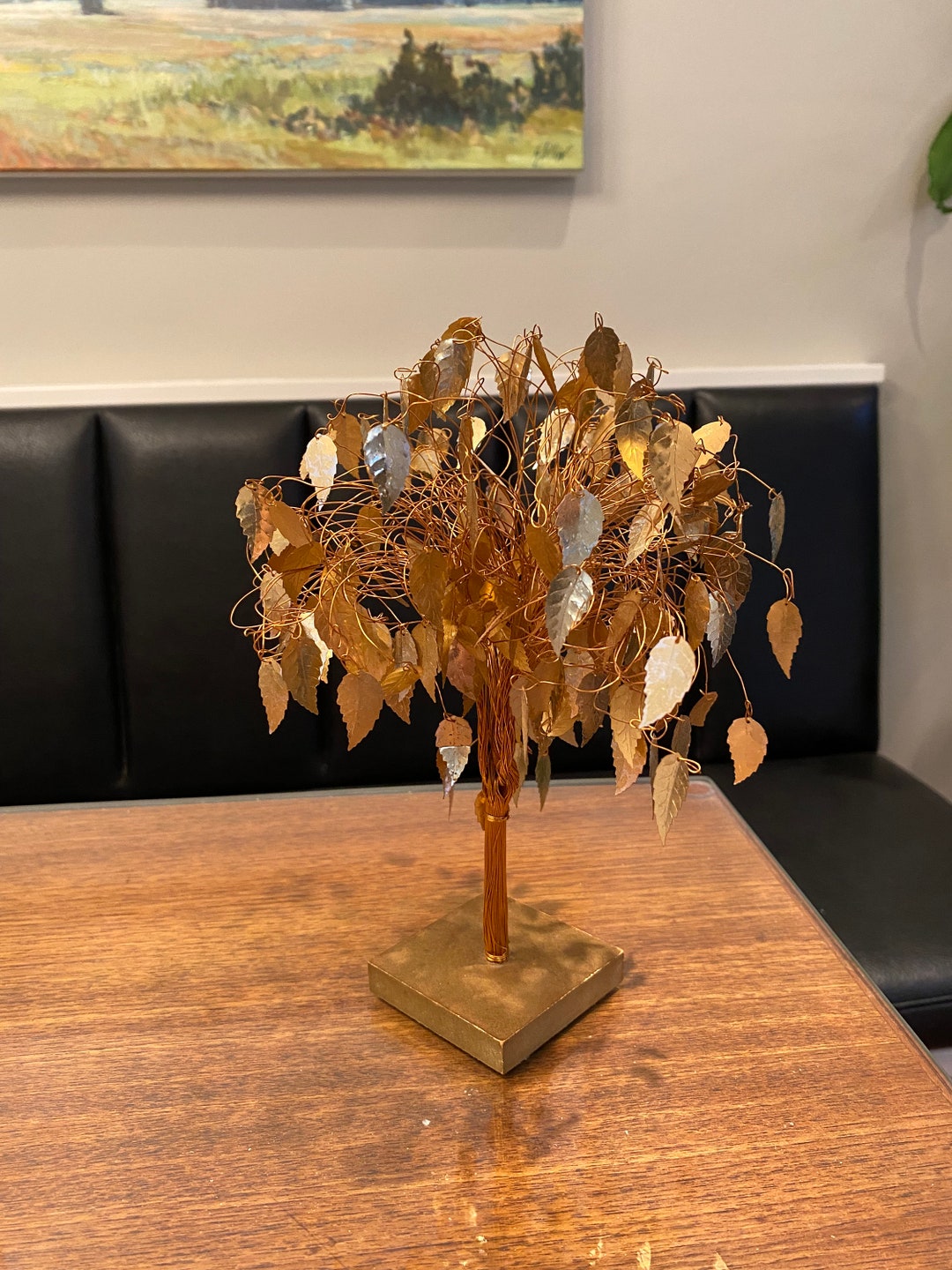 Vintage Copper Leaf Tree Dream Tree Hollywood Regency Style, Metal ...