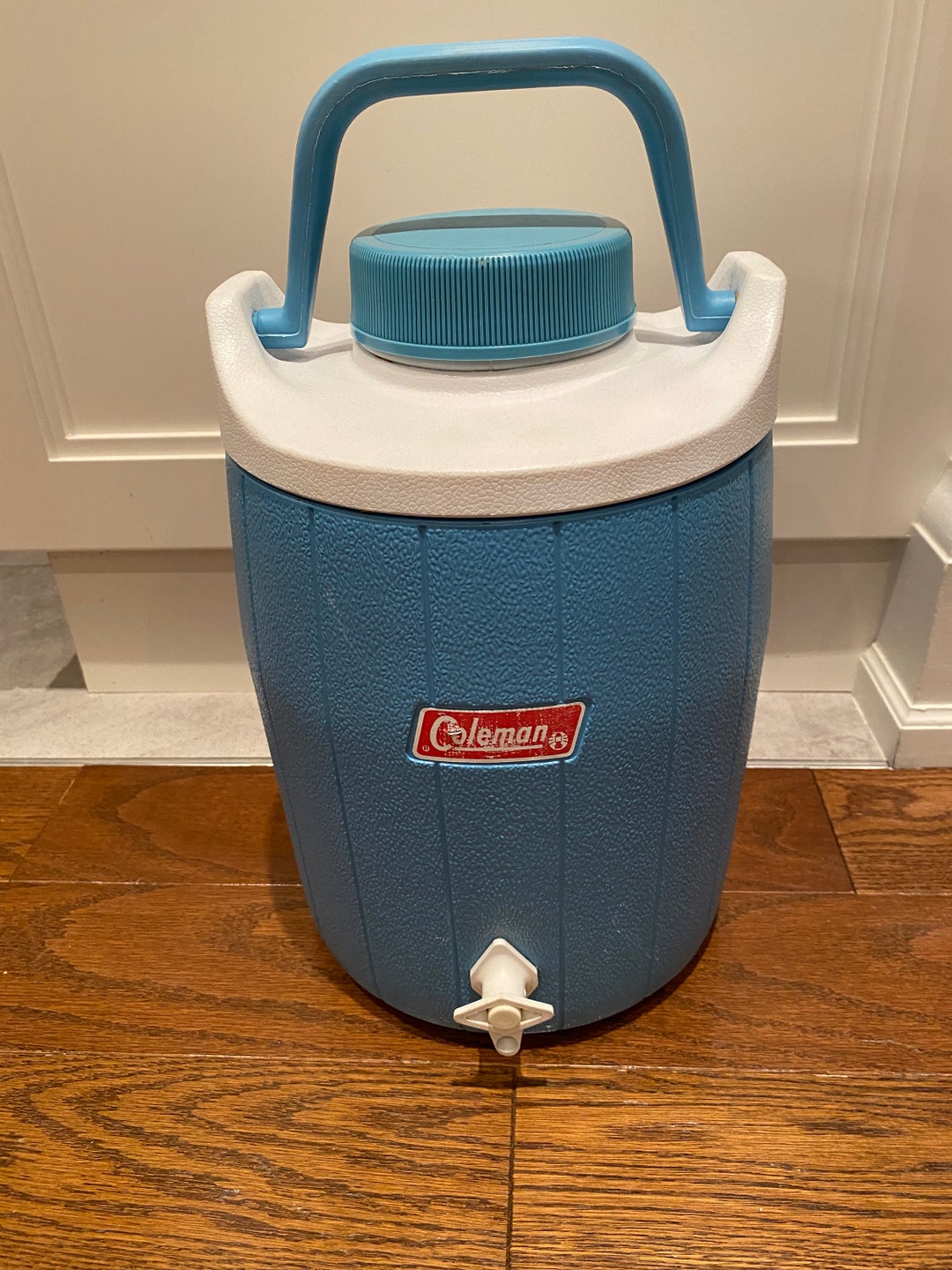 Vintage Sky Blue Coleman Water Cooler With Dispenser / Vintage Coleman ...