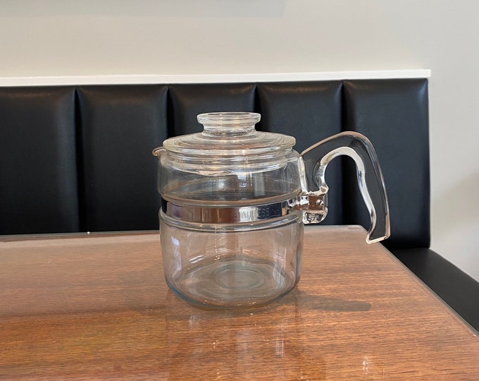 Vintage PYREX Flameware 4 Cup Glass Coffee Pot Percolator 7754 (pot and ...