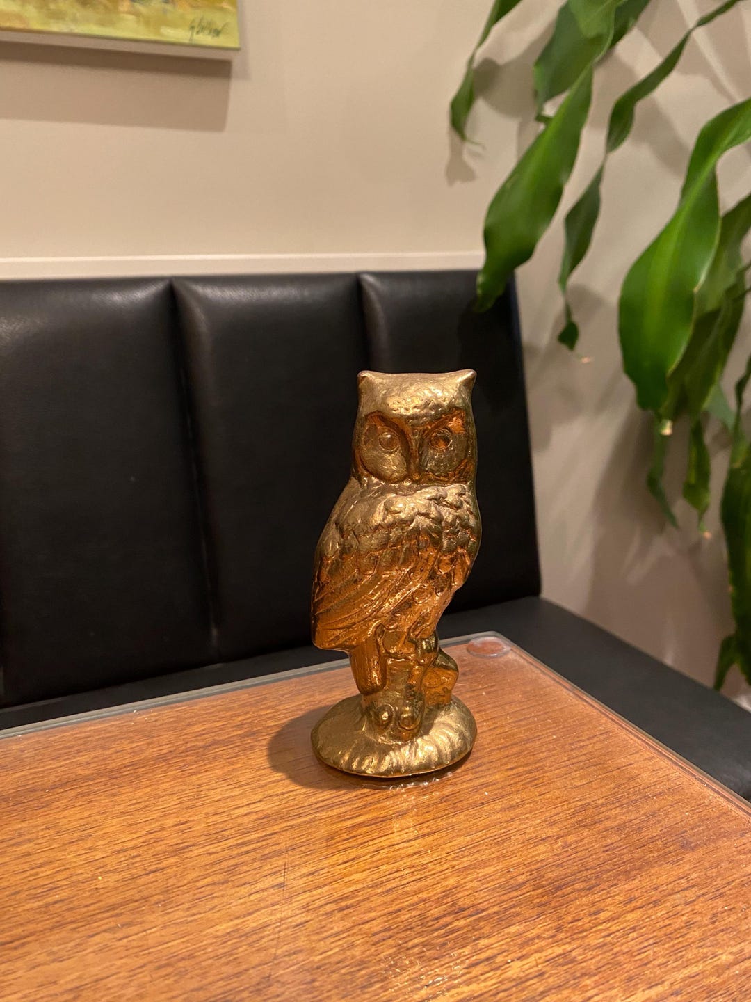 Vintage Heavy 5” Solid Brass Bird Owl Figurine Brass Owl Statue Owl ...