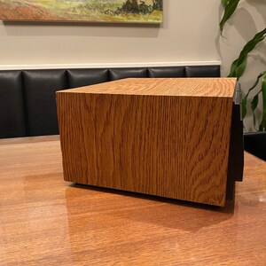 Vintage 40 CD Compact Disc Storage Box Two Drawers Case Faux Wood Grain ...