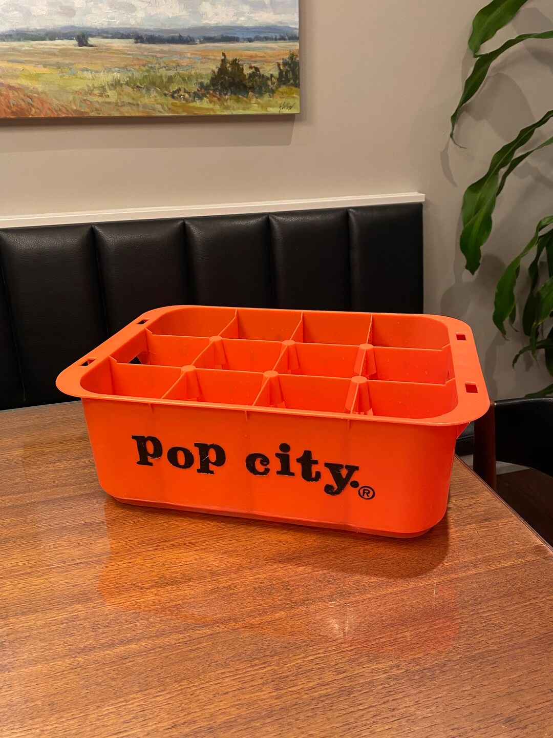 Vintage Orange Plastic Pop Crate 17” X 12” / Vintage Orange Pop City ...
