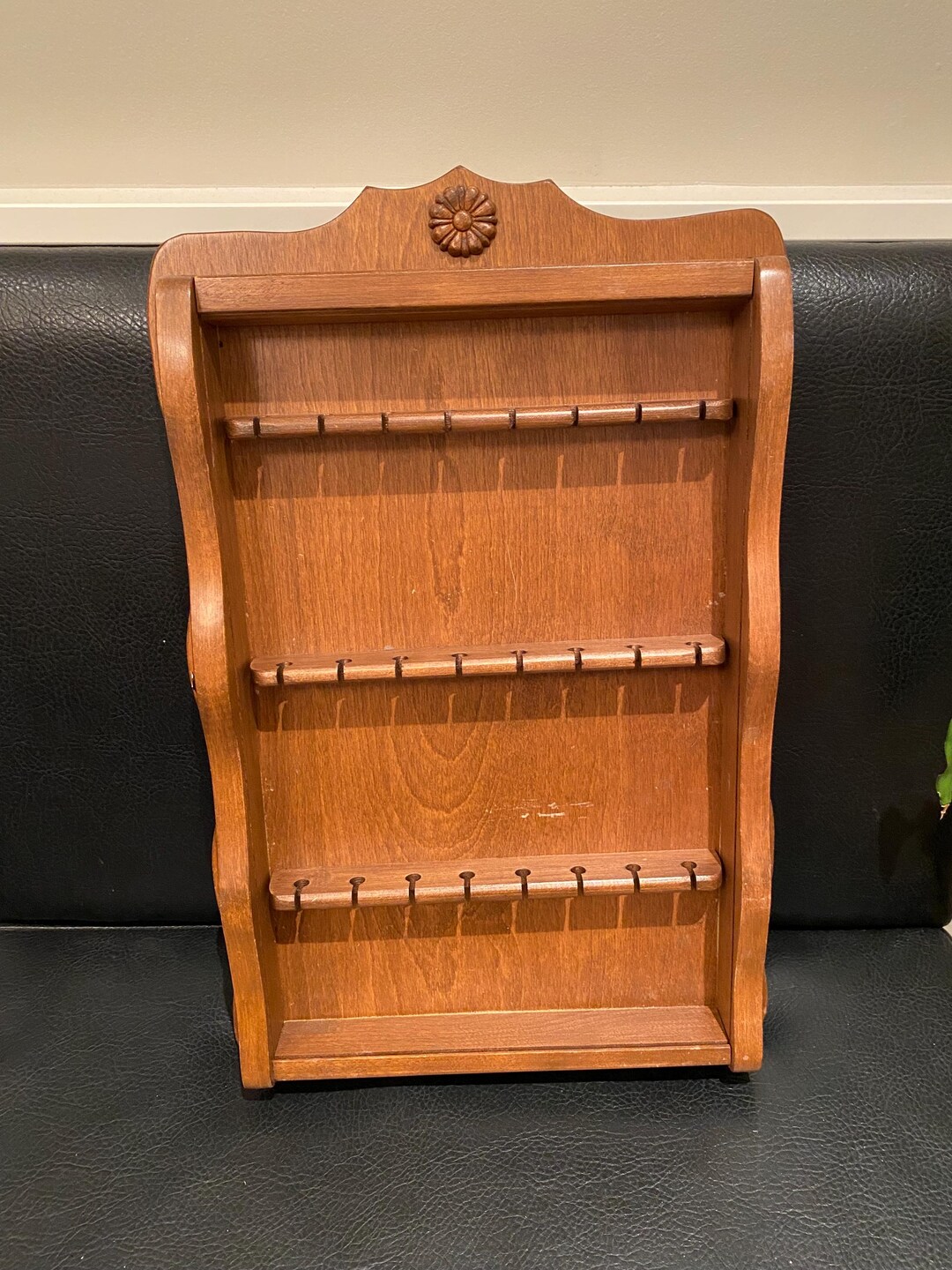 Vintage Wood 24 Spoon Souvenir Display Cabinet 3tier | Vintage Wood ...