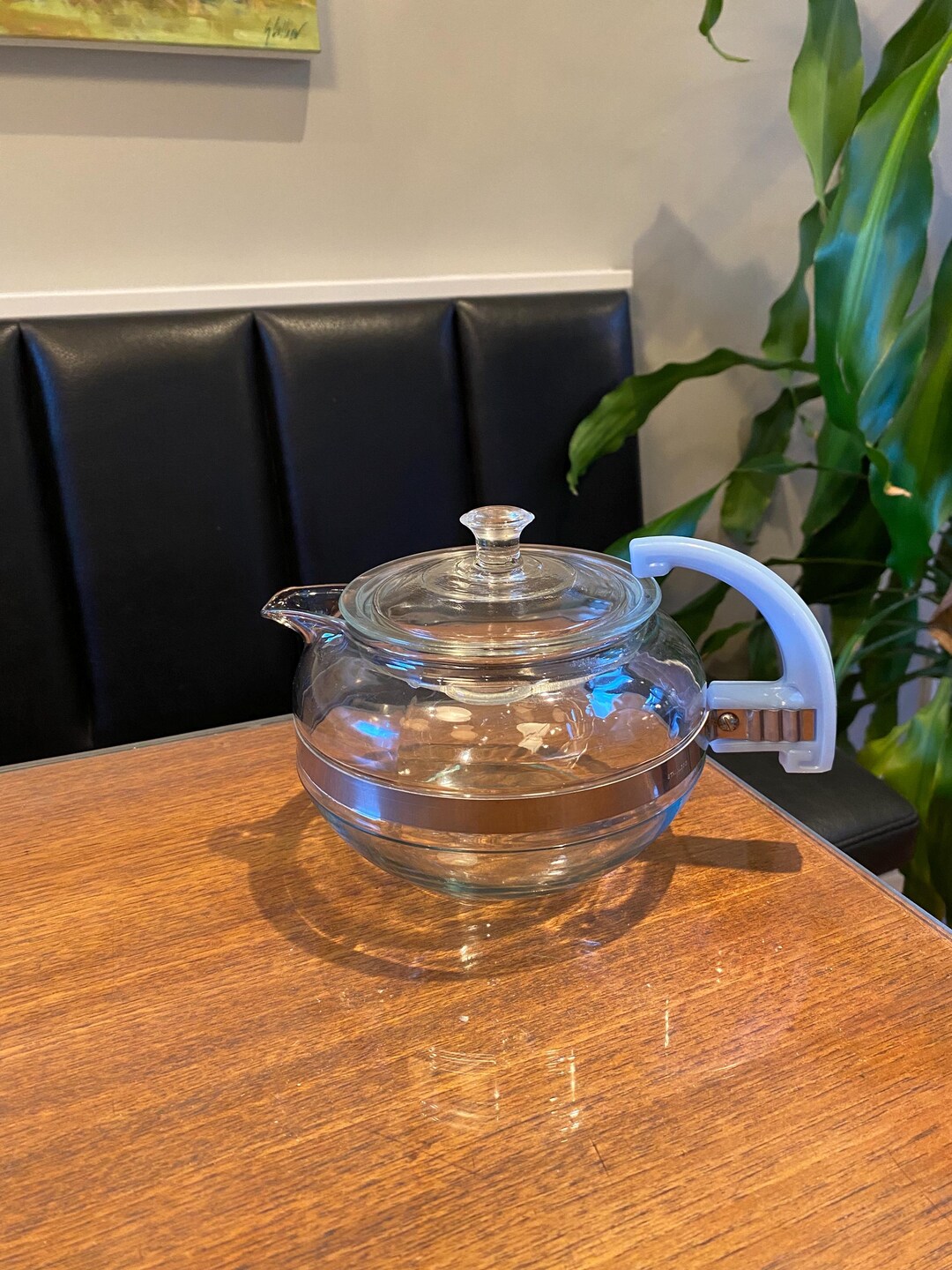 Vintage Pyrex Blue Delphite Handle Flameware Teapot Kitchen Decor ...