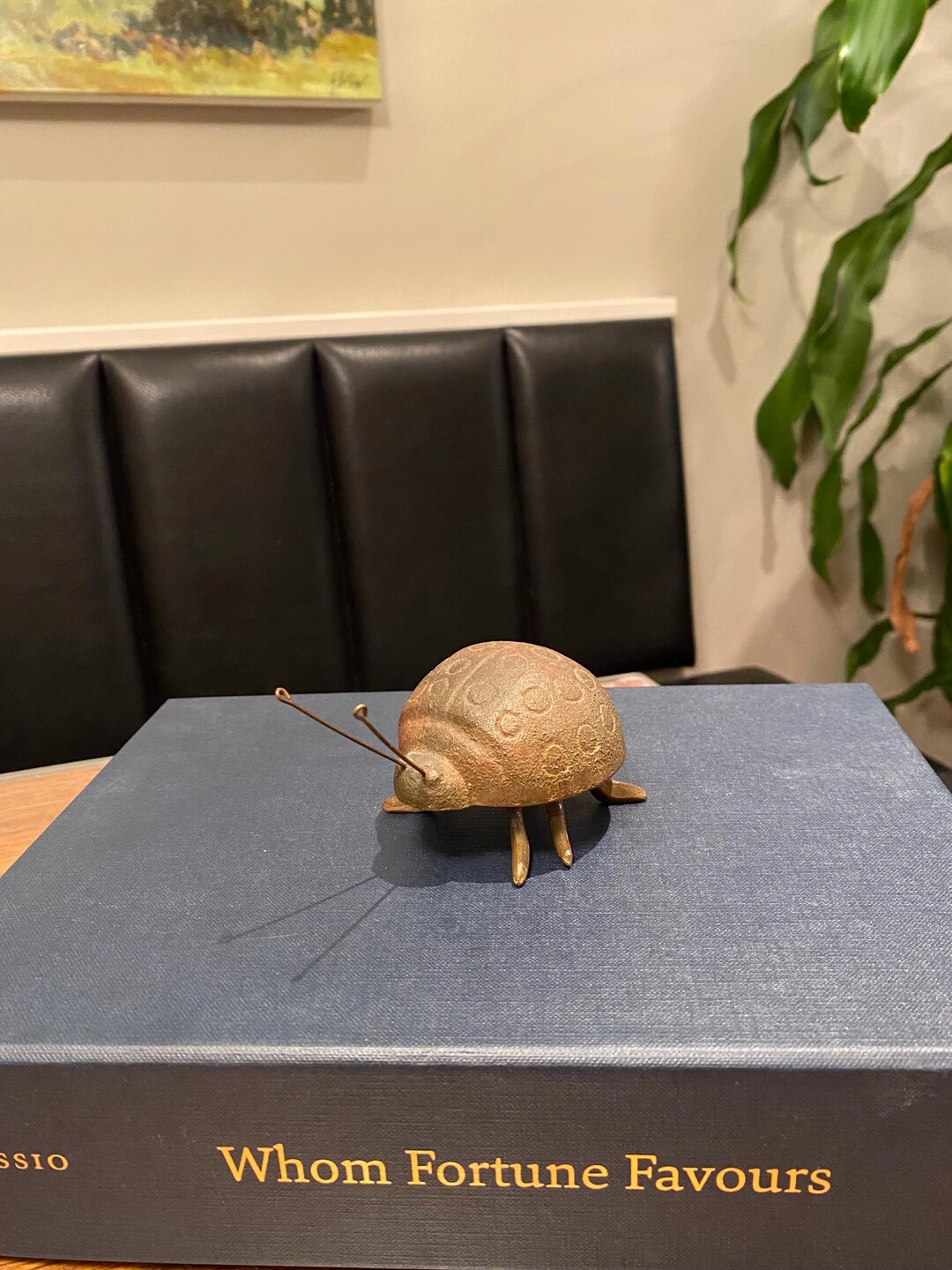 Vintage Cast Iron Ladybug Beetle Paperweight/ Ladybug Garden Decor ...