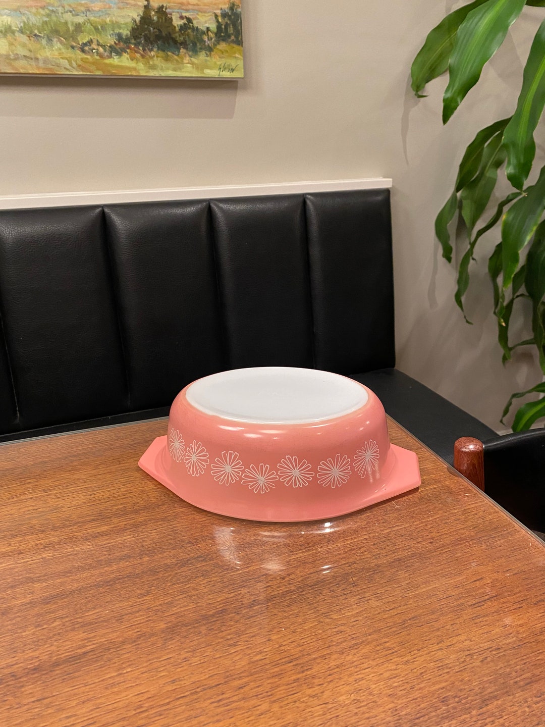 Vintage Pyrex Pink Daisy Oval Casserole Baking Dish 043 1.5 QT ...