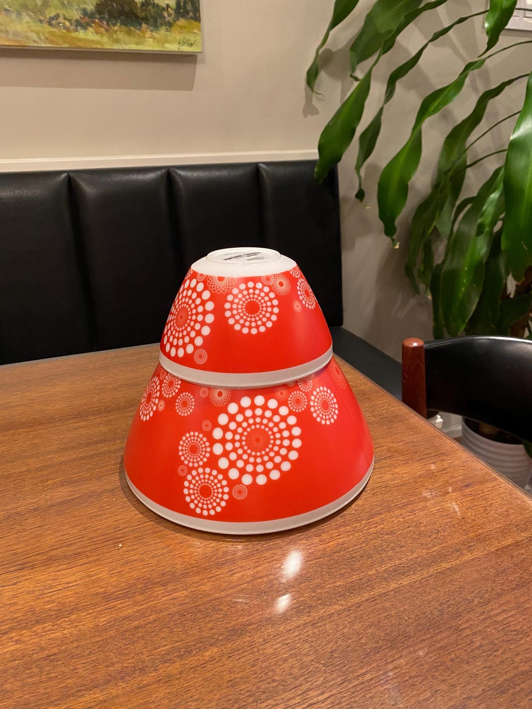 Vintage Charm Inspired by Pyrex Orange Nesting Bowl Set 2.3L & 0.7L ...