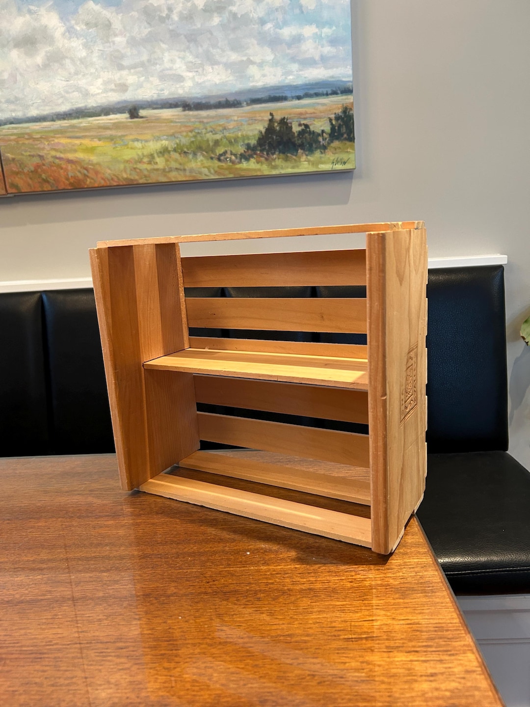 Vintage Napa Valley Box Company CD Wood Storage Crate Holder Wall Rack ...