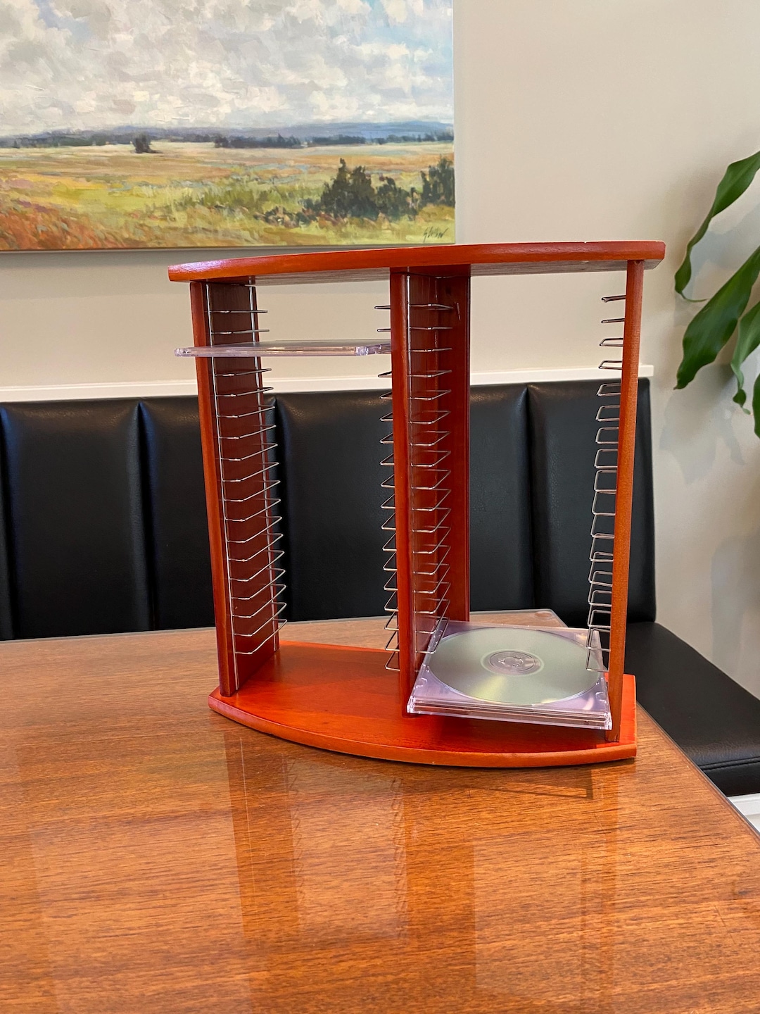 Vintage Custom Wood CD 40 Compact Disc Storage Box Shelf Display ...