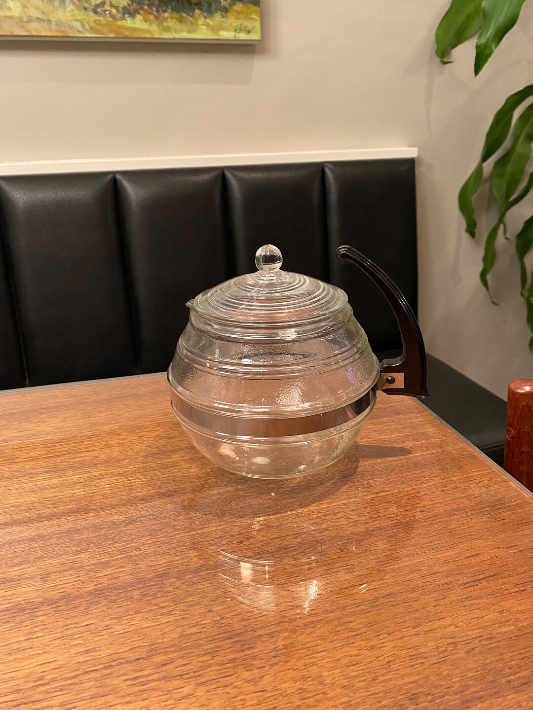 Vintage/antique Beehive Glass Coffee Tea Pot With Inverted Bakelite ...