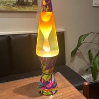 Rare Custom Made 27” Grande Halloween Lava Lamp Bright Orange Lava in ...