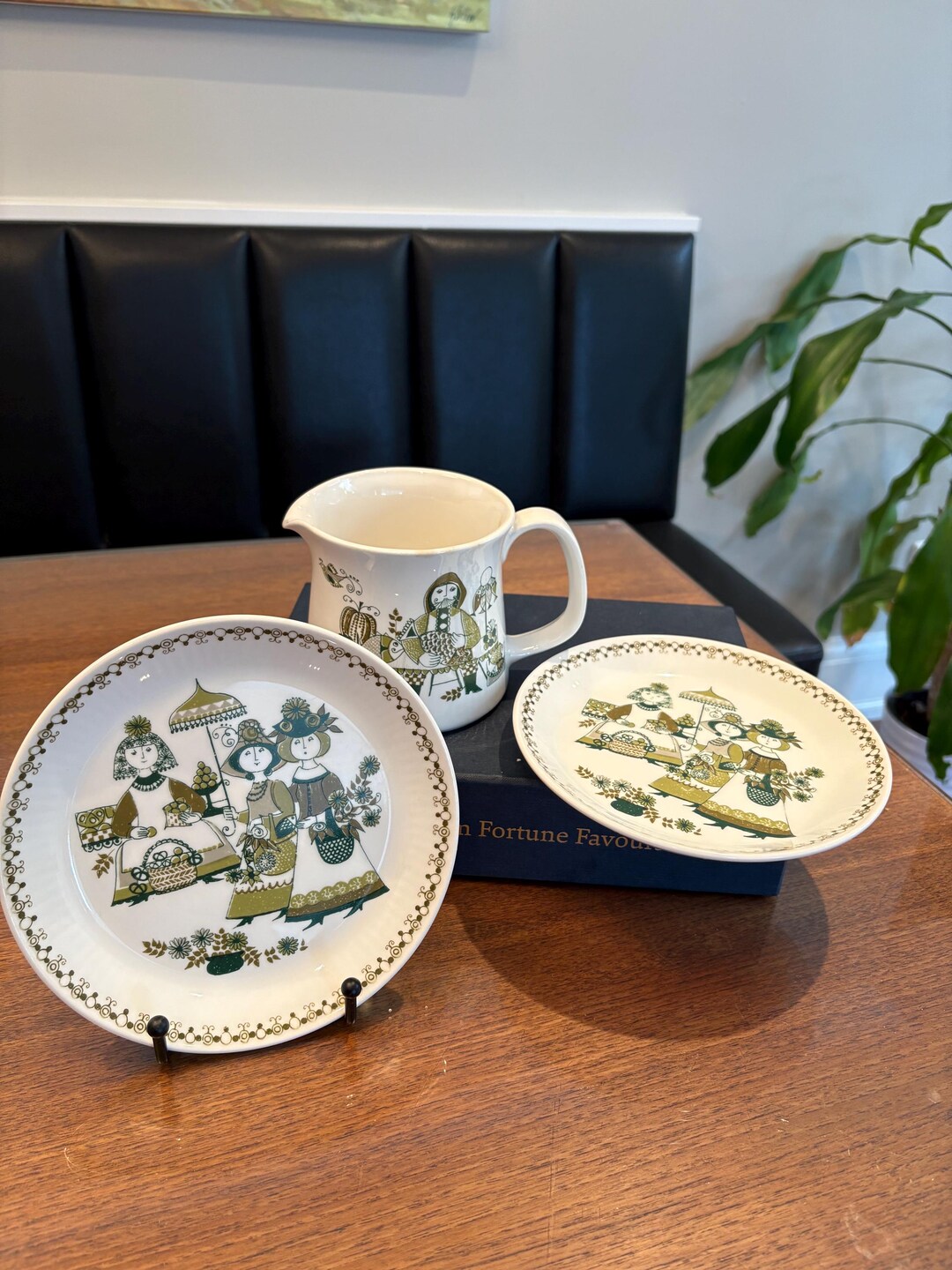 Vintage Figgjo Flint Norway Turi-design Market Pattern 2 Side Plates ...