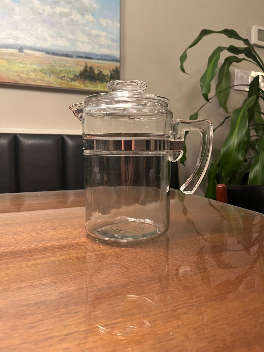 Vintage tall/slim Style PYREX Flameware 9 Cup Glass Coffee Pot ...