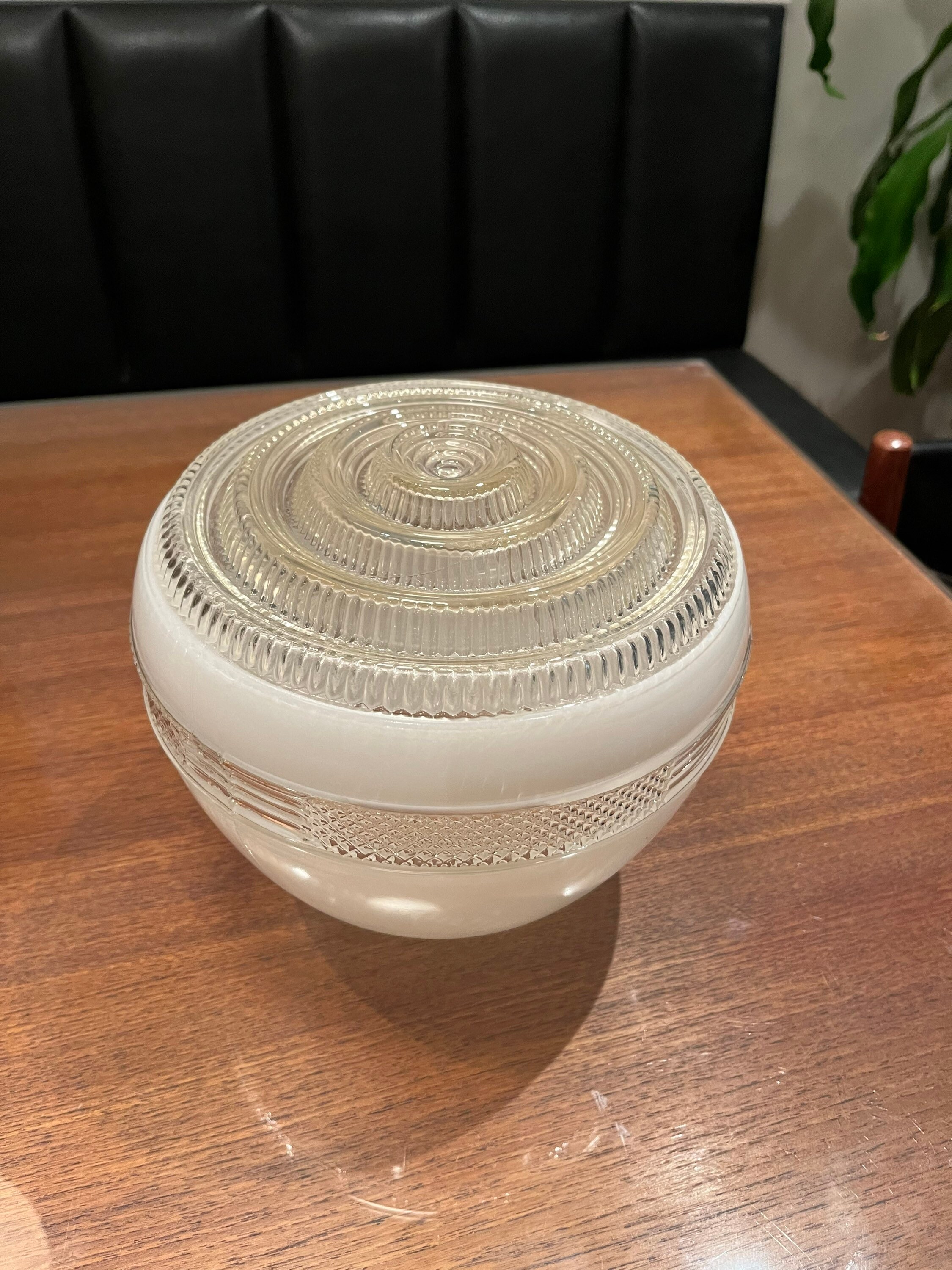 Mcm Skyscraper Style Textured Glass Round Light Fixture | MCM UFO ...