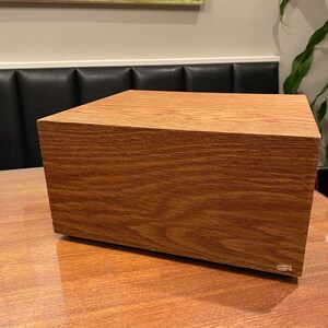 Vintage 40 CD Compact Disc Storage Box Two Drawers Case Faux Wood Grain ...