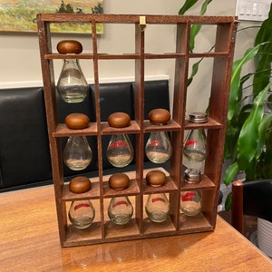 Vintage Wood Wall Spice Rack Vintage Wood Spice Rack Vintage Apothecary ...