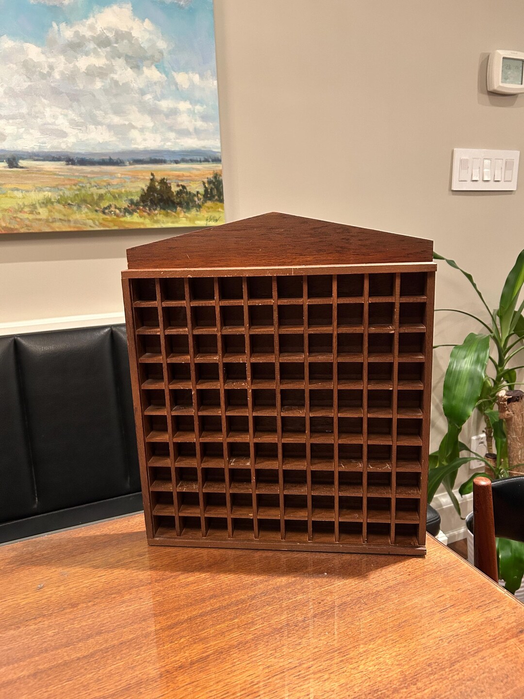 Vintage 100 Slot Square Shaped Curio Shelf, Small Knick Knacks or ...